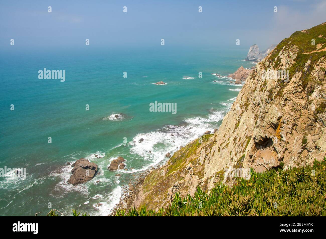 Portugal, The Western Cape Roca of Europe, landscape of Cape Roca ...