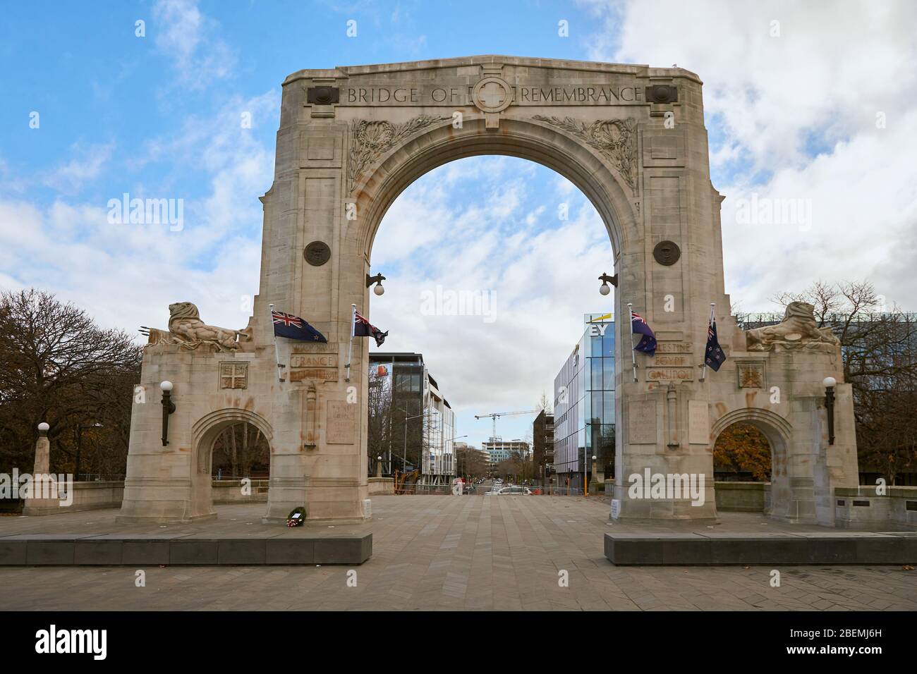 Christchurch, New Zealand - Jun 10, 2017: The Bridge of Remembrance is ...