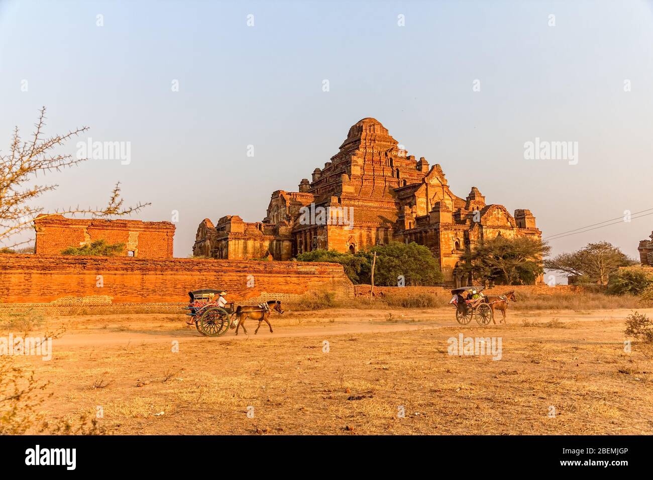 Tourist taking cart ride, Bagan Stock Photo - Alamy