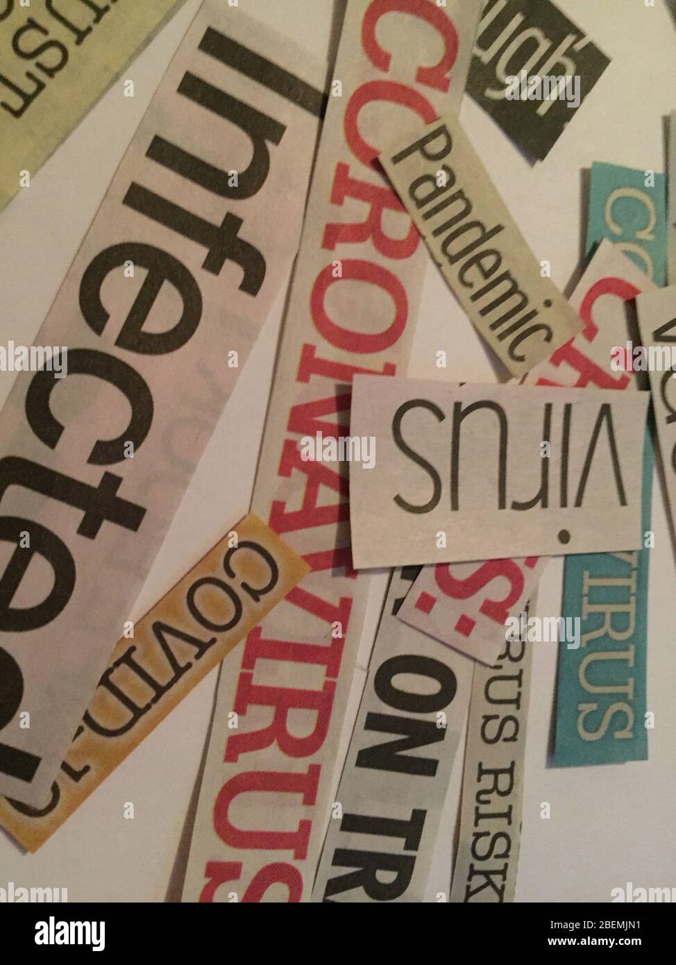 coronavirus headlines from newspapers UK, media collage concept for ...
