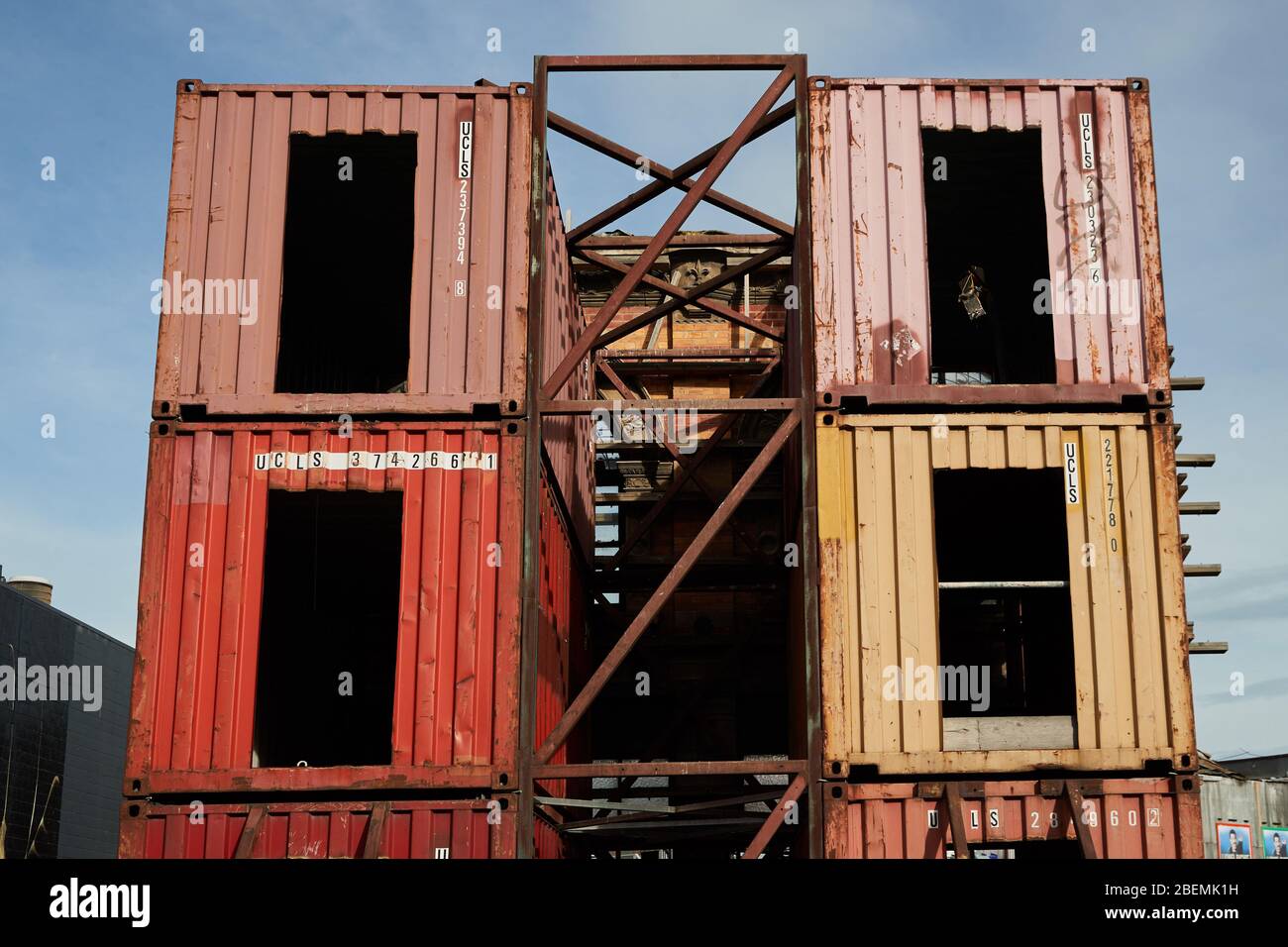 Damaged shipping containers hi-res stock photography and images - Alamy