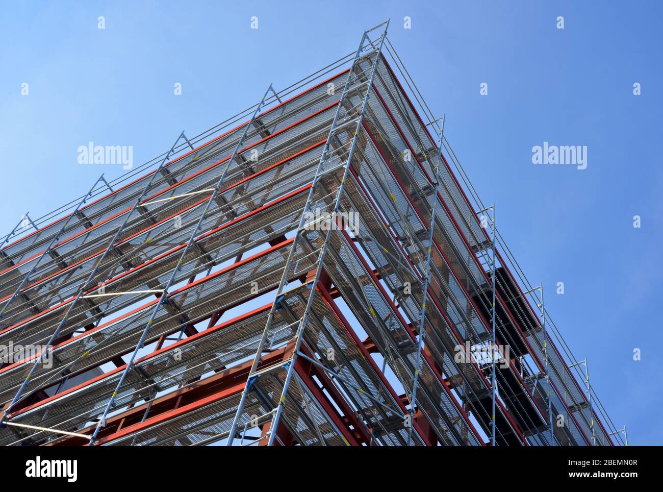 Construction side with metal scaffolding Stock Photo - Alamy