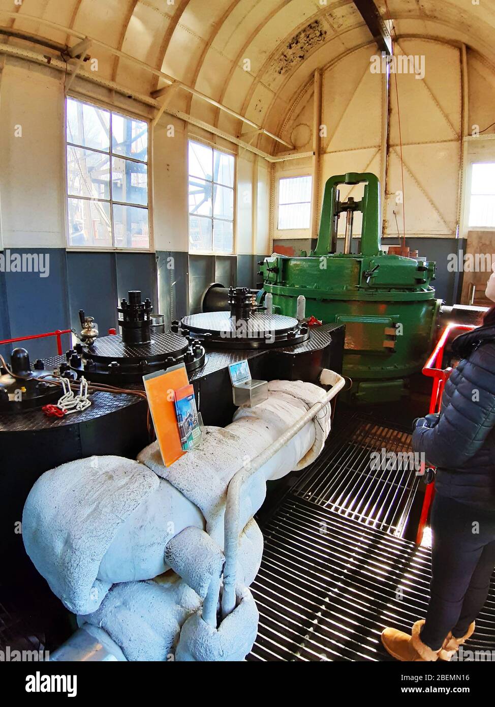 interior of the maritime naval museum with engine parts and navigation ...