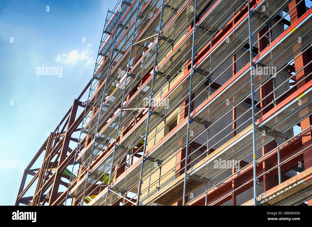 House with scaffolding construction Stock Photo - Alamy
