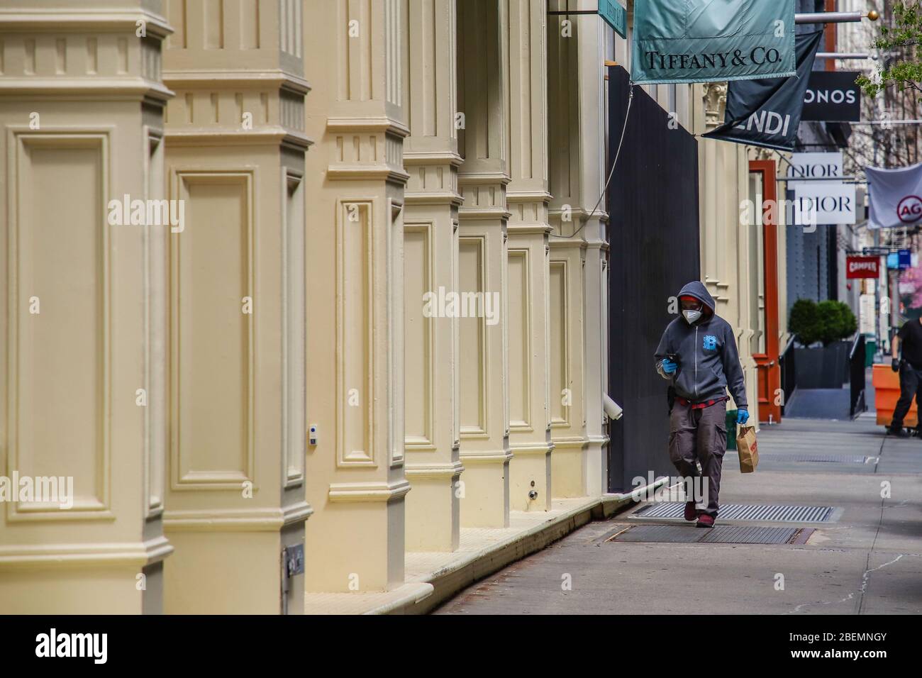 New York, USA. 14th Apr, 2020. Empty streets and shops closed in New ...