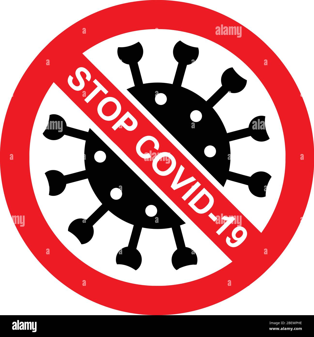 Stop the coronavirus Covid-19. Warning against the spread of the ...