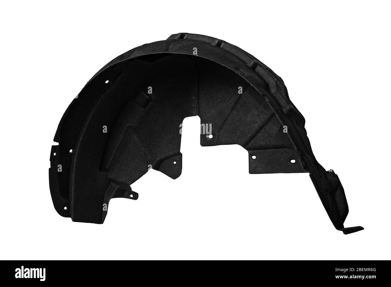 felt wheel arch protection car on a white background Stock Photo - Alamy