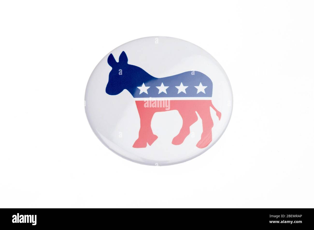 Vote button featuring a donkey for the American Democratic political ...