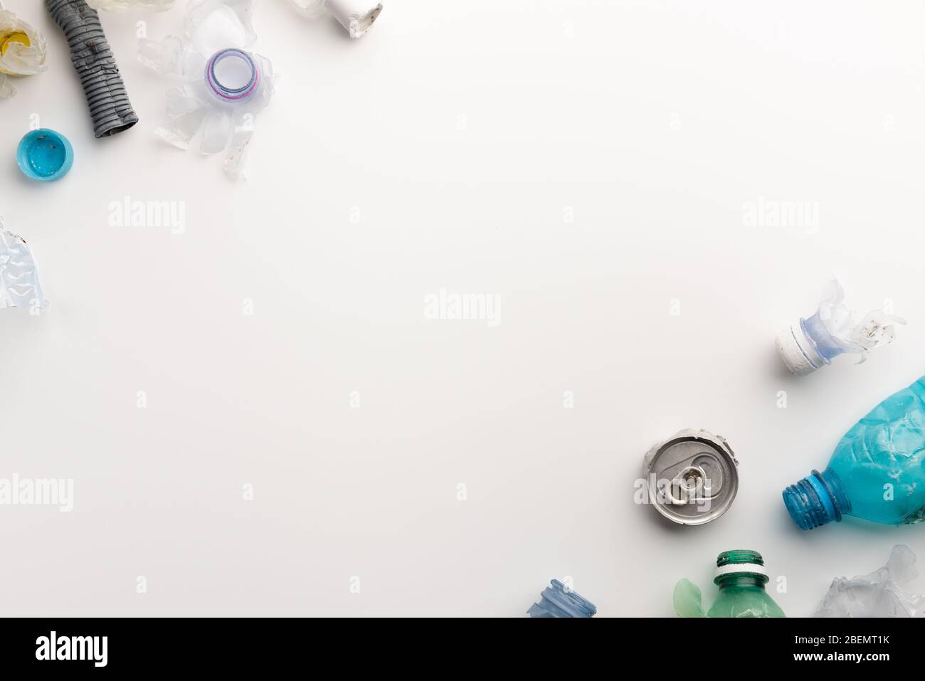 Plastic waste isolated on white background Stock Photo - Alamy