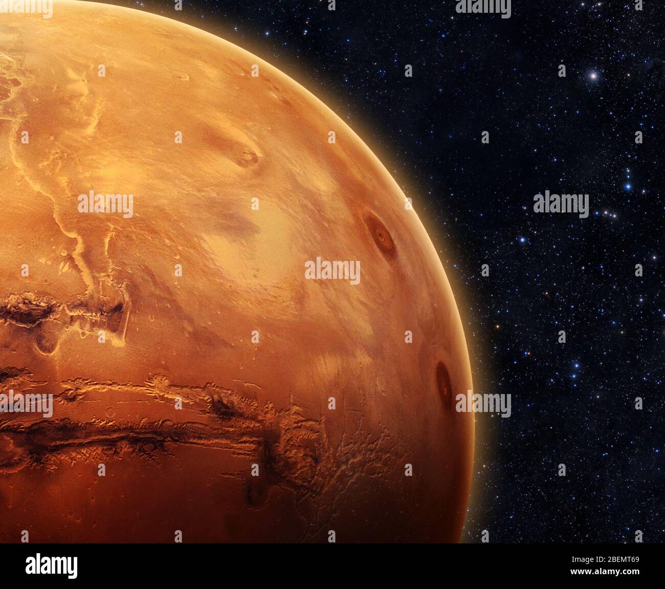 Mars type planet background Stock Photo - Alamy