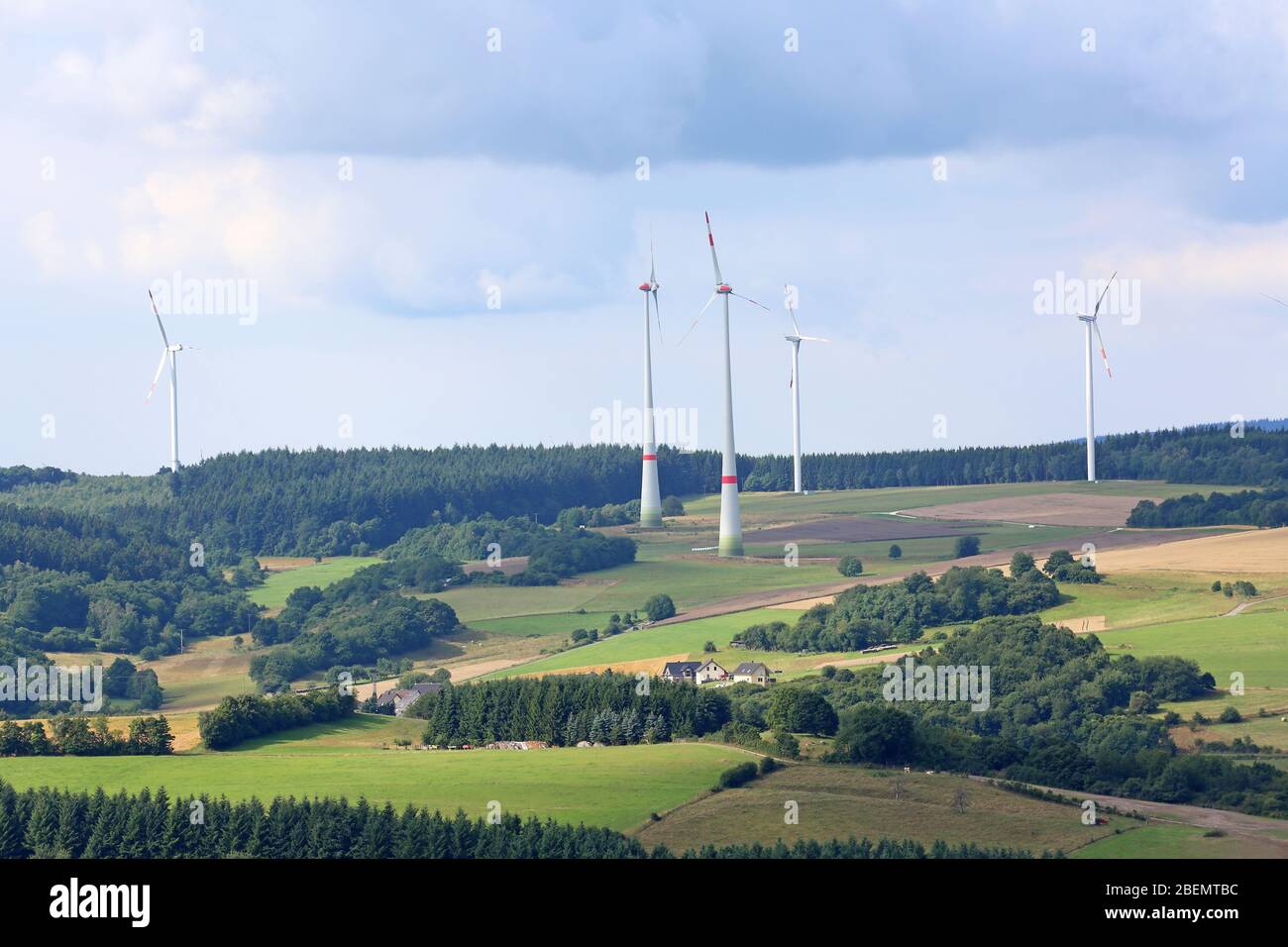 wind farm in rural landscape Stock Photo - Alamy