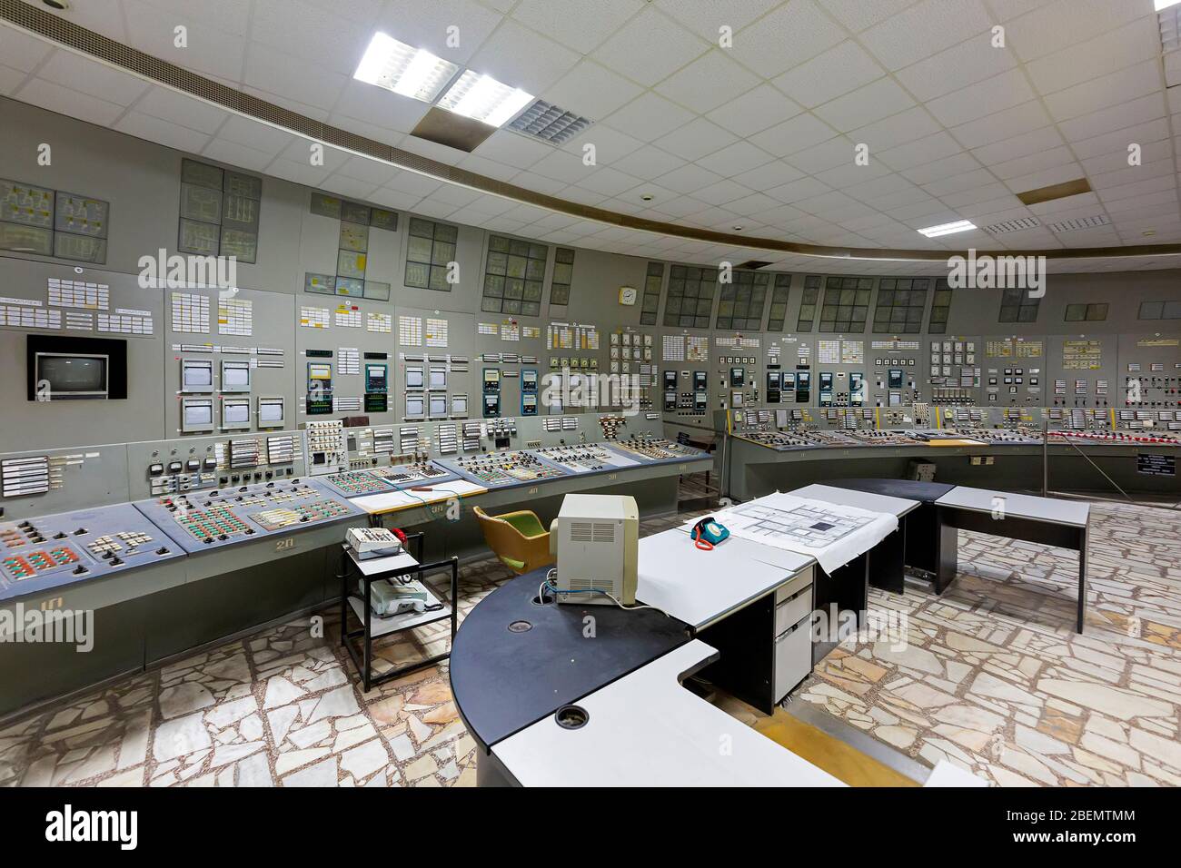 The October 19, 2019, the Chernobyl nuclear reactor number 3 control ...