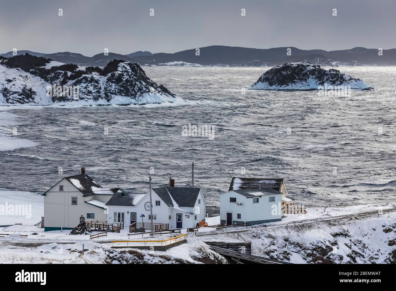 Stormy North Atlantic viewed from Crow Head area of North Twillingate ...