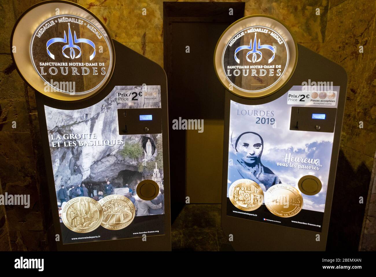 Medal vending machine inside the Basilica of Our Lady of the Rosary in ...