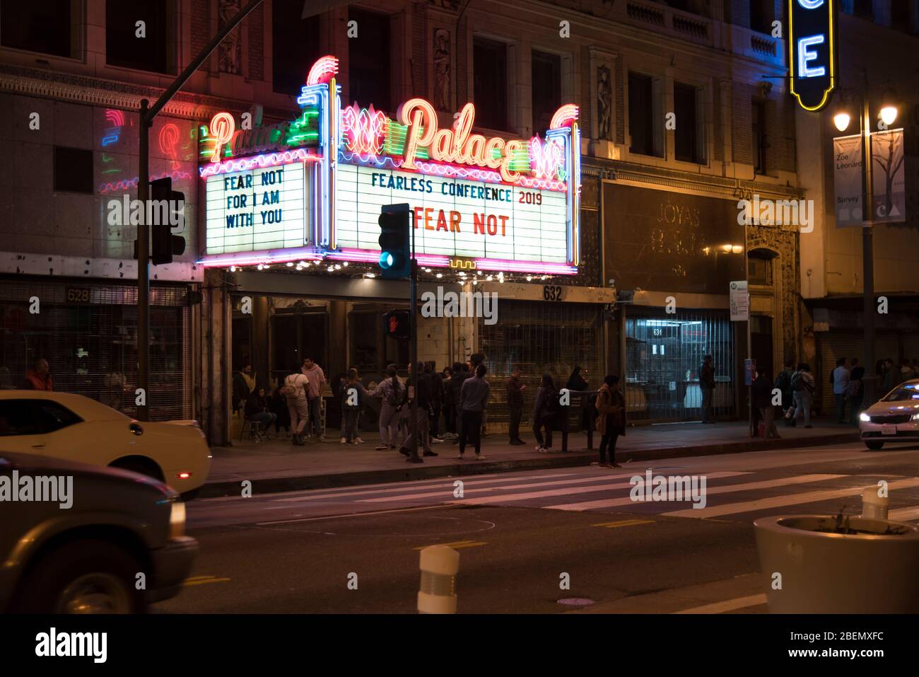 LOS ANGELES, CA/USA - FEBRUARY 16, 2019: Crowds wait to enter the ...