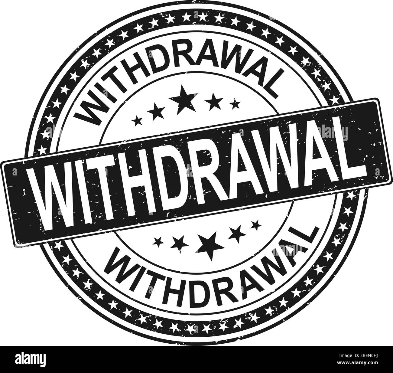 withdrawal grunge stamp with on vector illustration Stock Vector Image ...