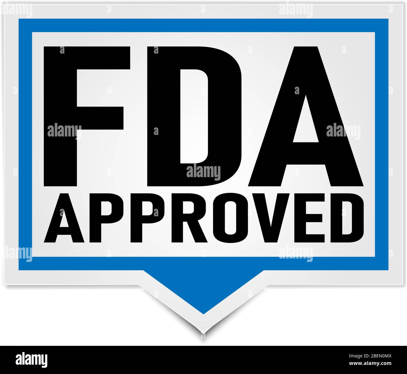 blue fda approved red square price tag vector illustration Stock Vector ...