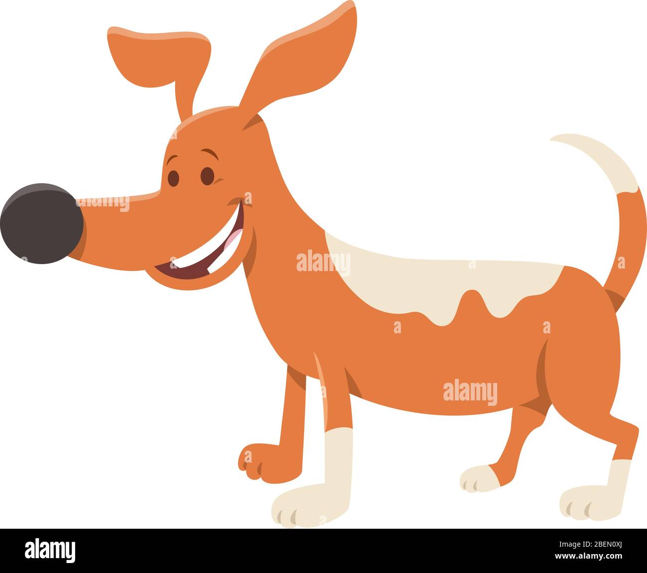 Cartoon Illustration of Cute Spotted Dog or Puppy Animal Character ...