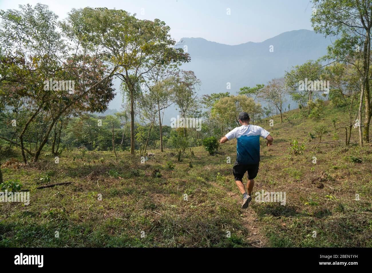 Man surrounded by mountains hi-res stock photography and images - Alamy