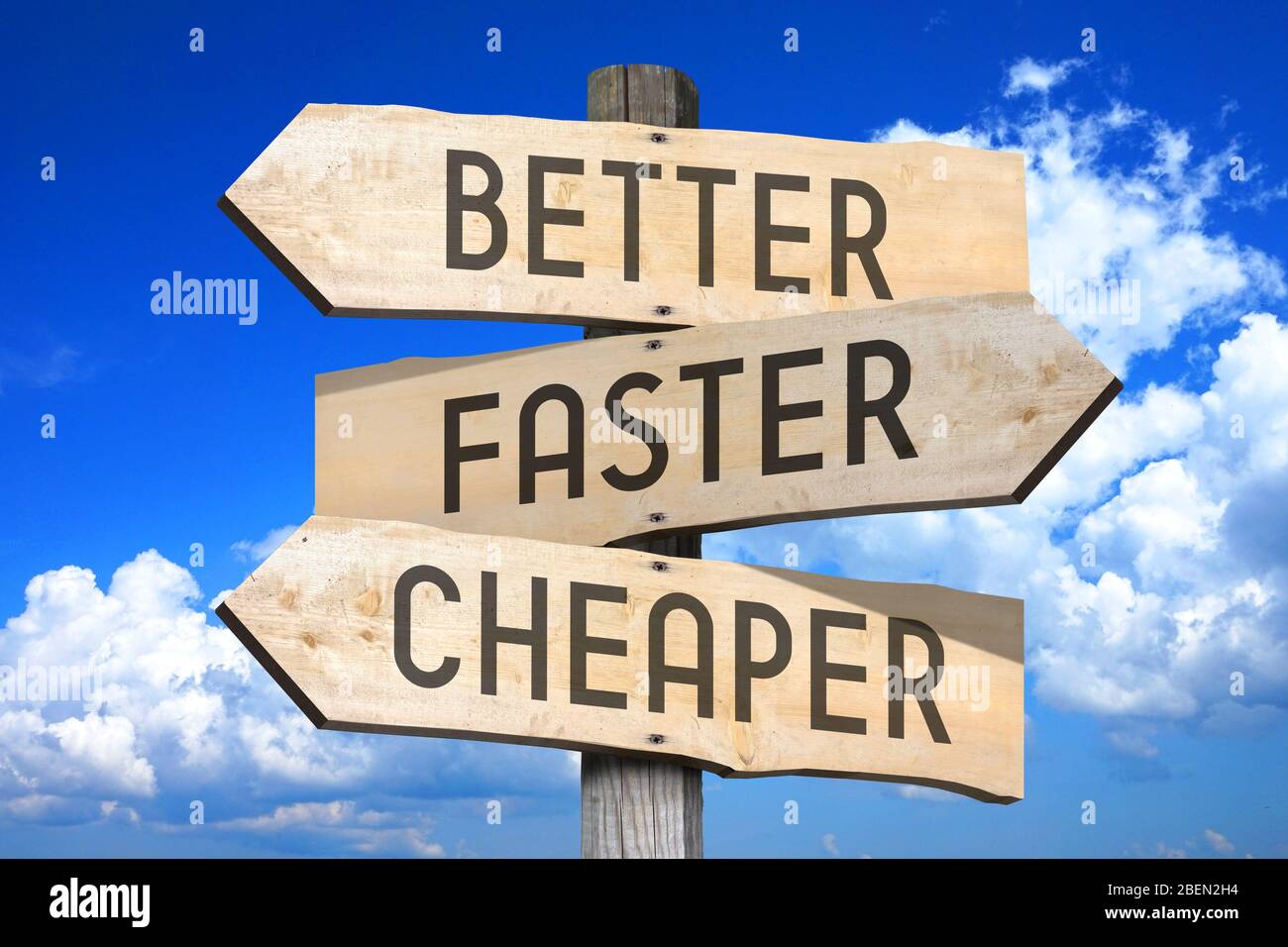 Faster better cheaper hi-res stock photography and images - Alamy