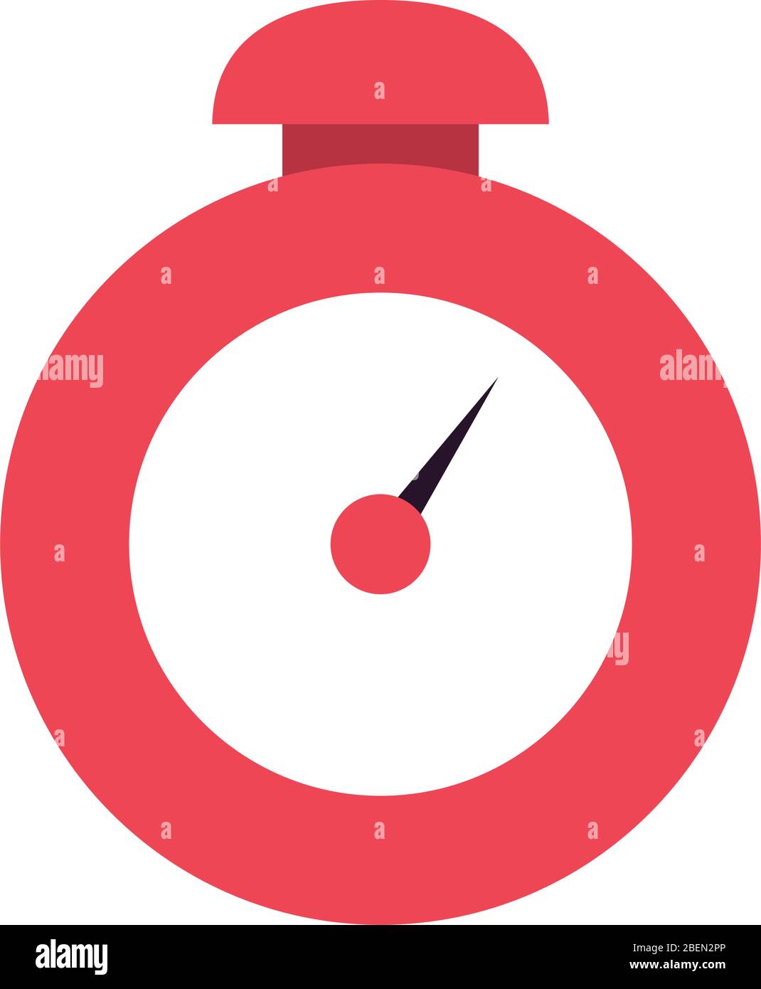 chronometer icon over white background, flat style, vector illustration ...