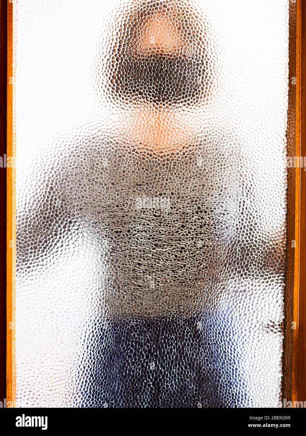 Face against glass, woman hi-res stock photography and images - Alamy
