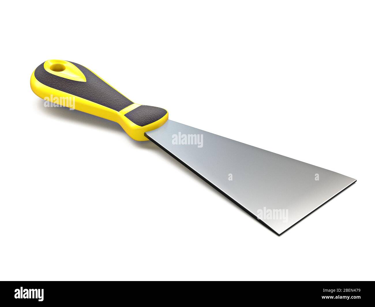 Wall scraper tool 3D render illustration isolated on white background ...