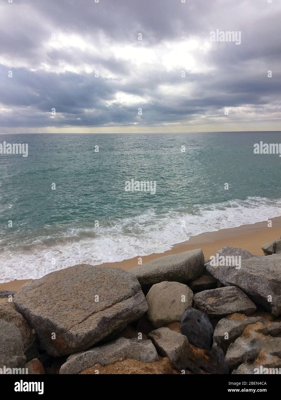 Spiritual background for meditation with Seascape Stock Photo - Alamy