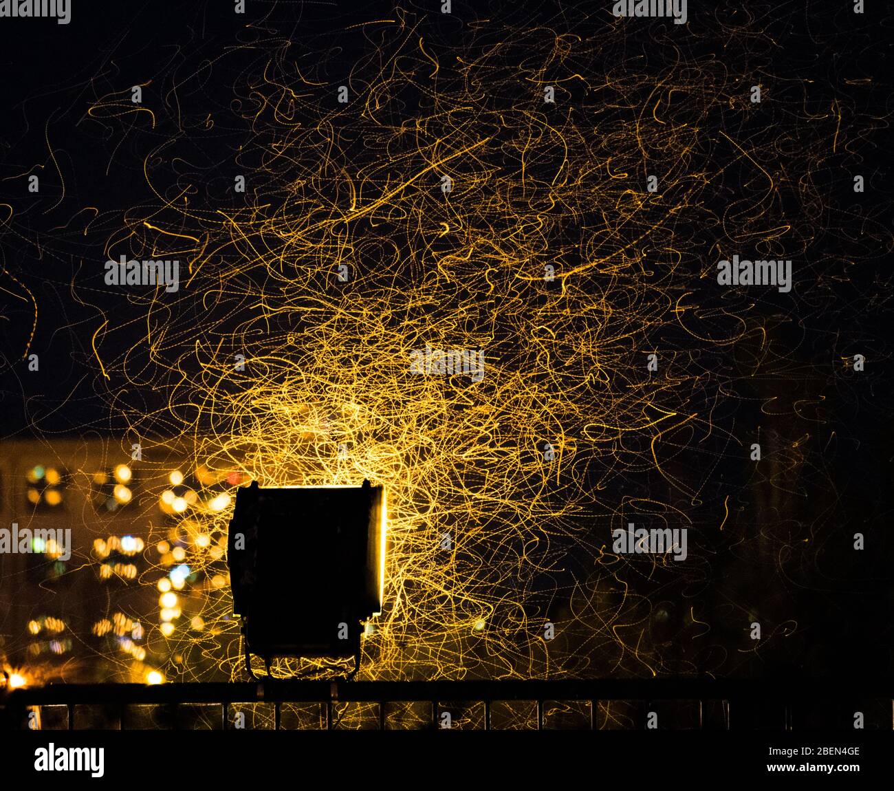 Mosquito light trails in the night Stock Photo - Alamy