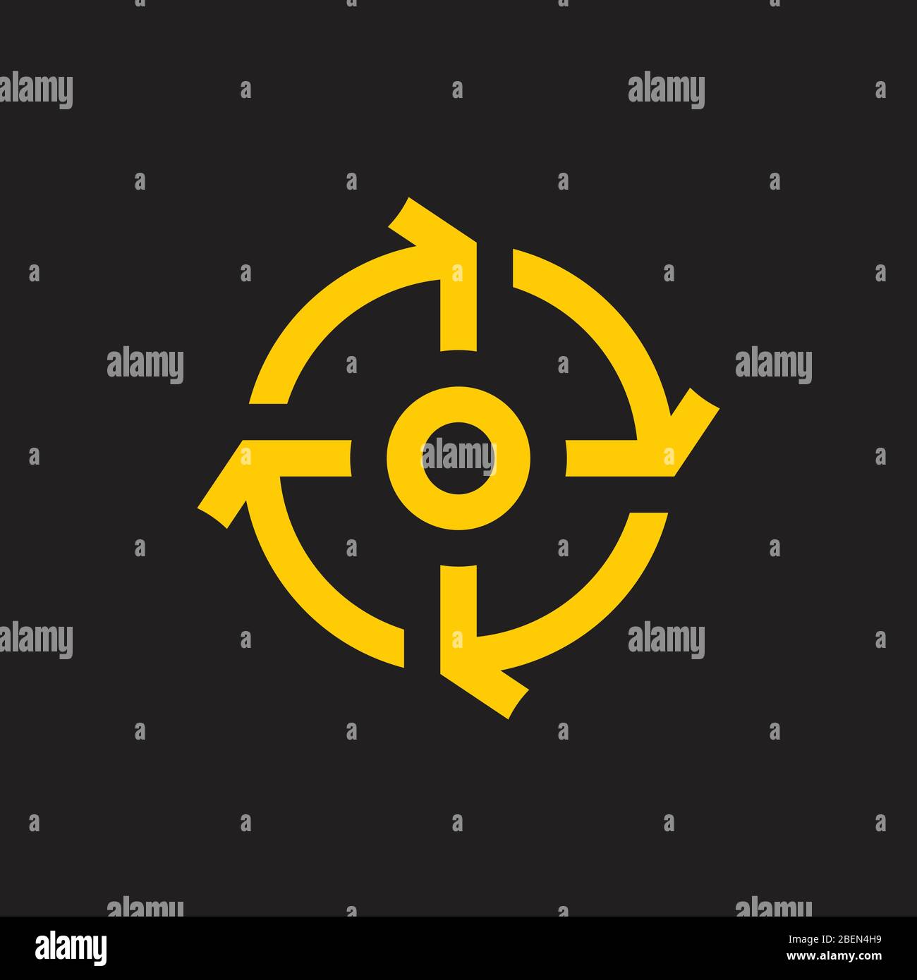 Four arrows logo hi-res stock photography and images - Alamy