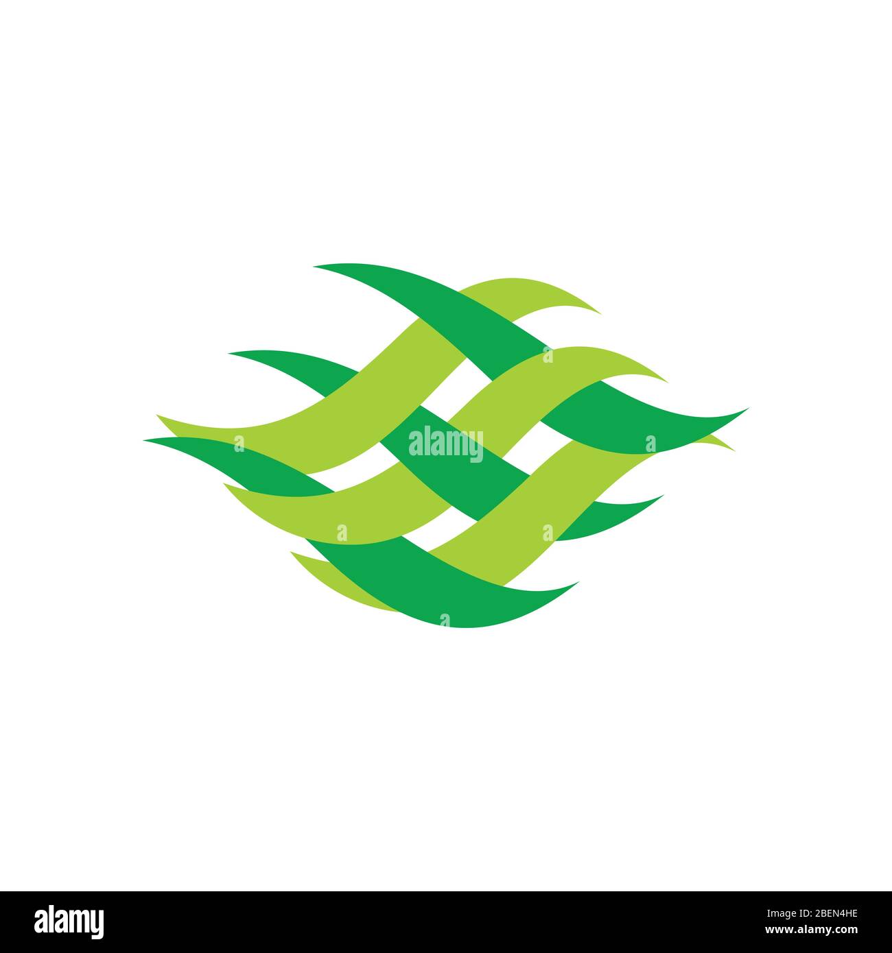 linked grass green natural symbol logo vector Stock Vector Image & Art ...