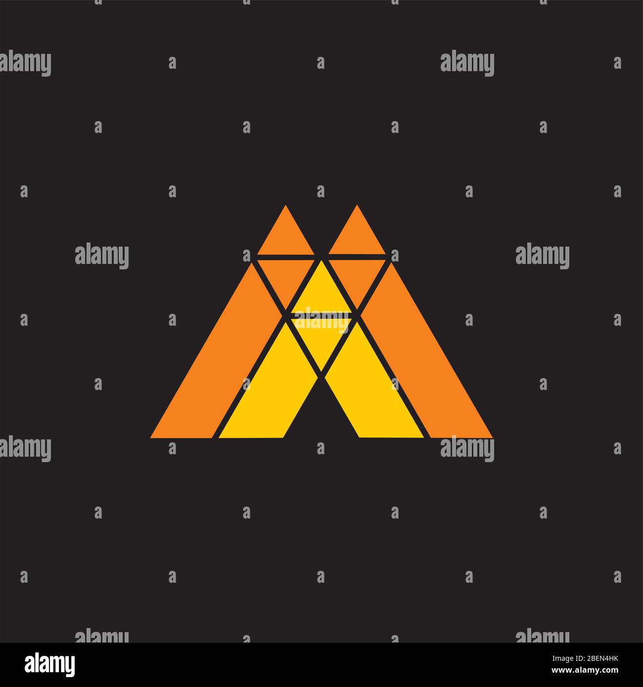 vector of letter m triangle mosaic logo Stock Vector Image & Art - Alamy