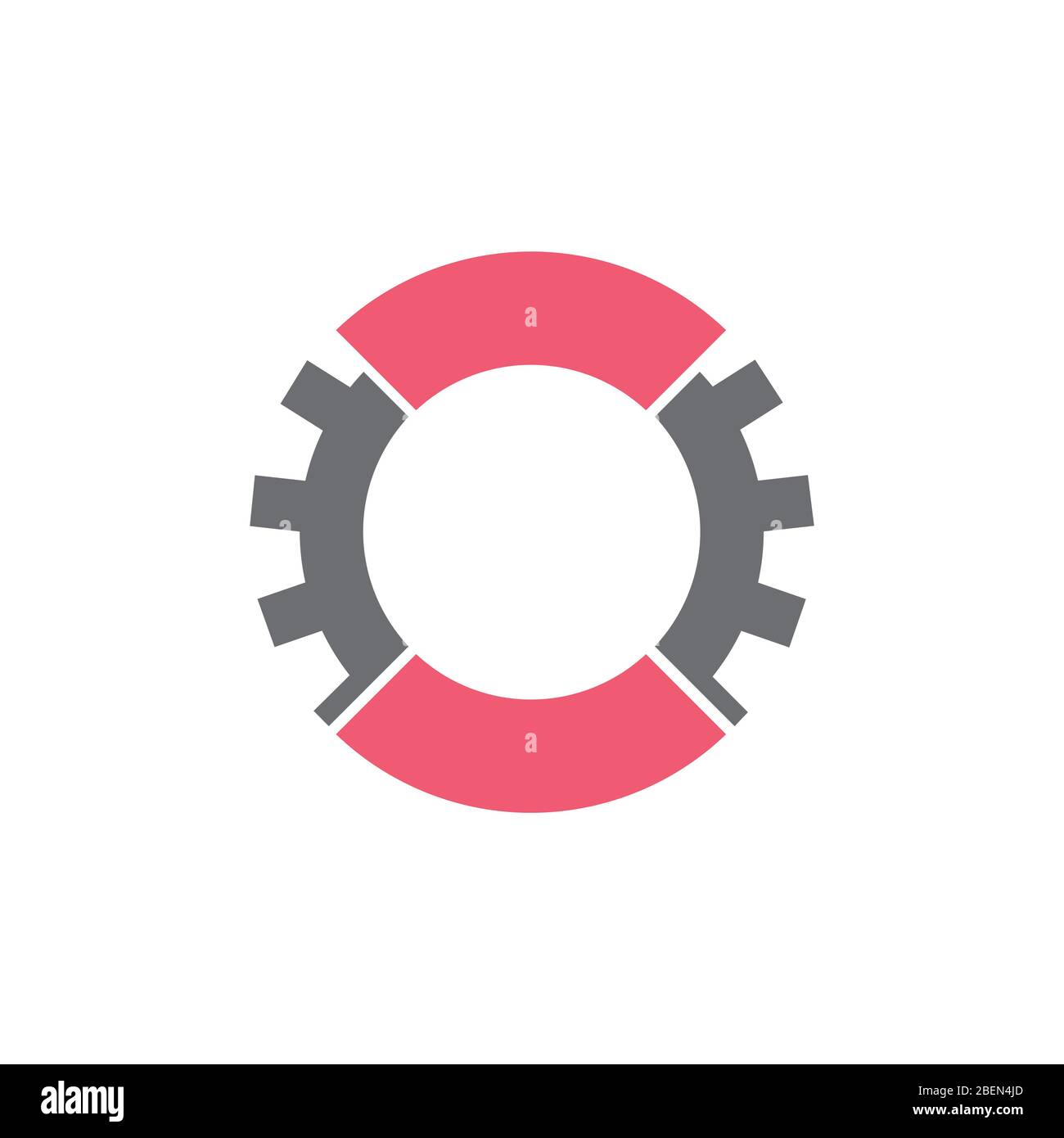 simple geometric cog machine frame logo vector Stock Vector Image & Art ...