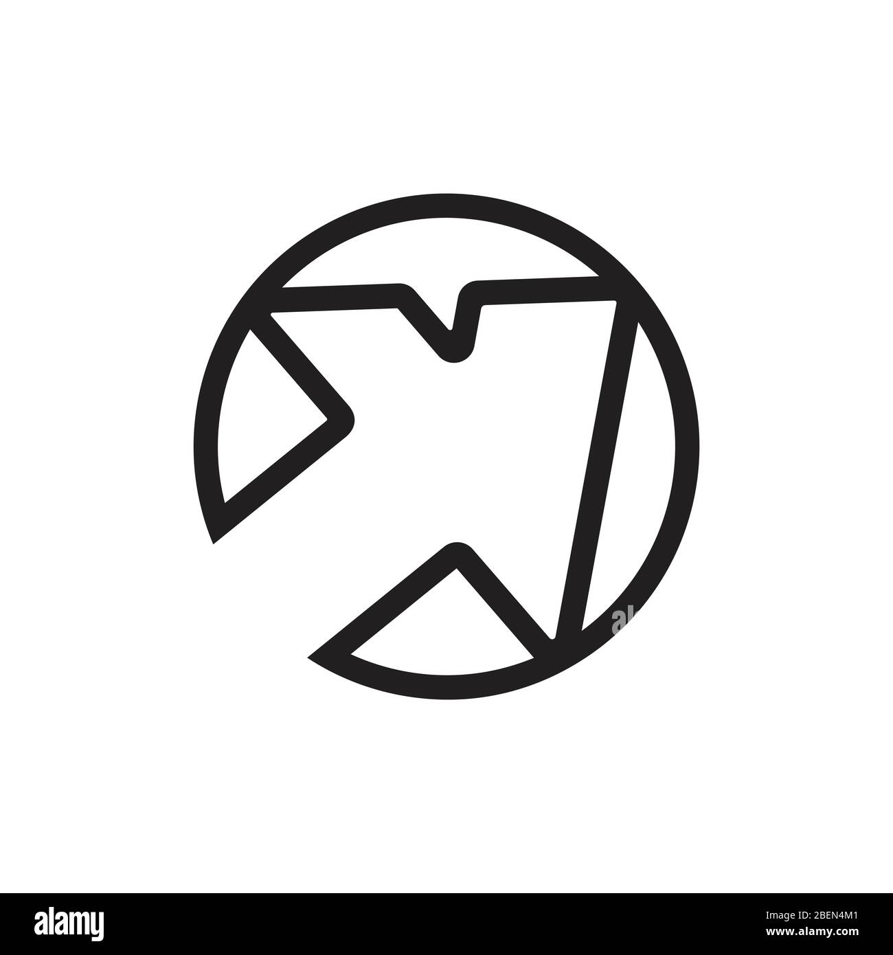 letter v arrow line geometric logo vector Stock Vector Image & Art - Alamy