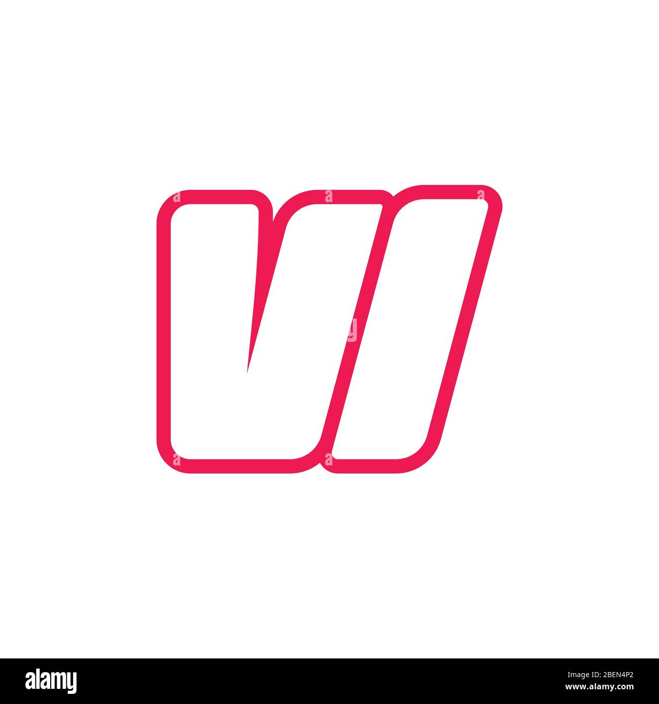 letter vi line geometric logo vector Stock Vector Image & Art - Alamy