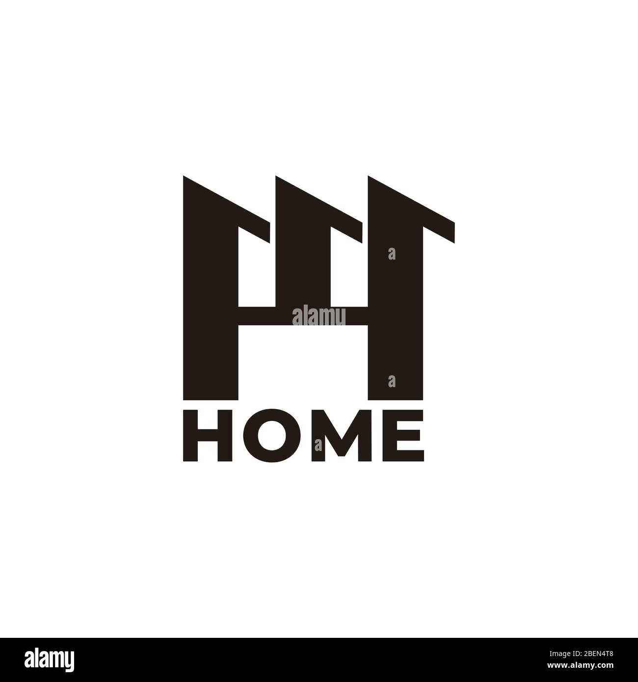 abstract letter h home silhouette symbol logo vector Stock Vector Image ...