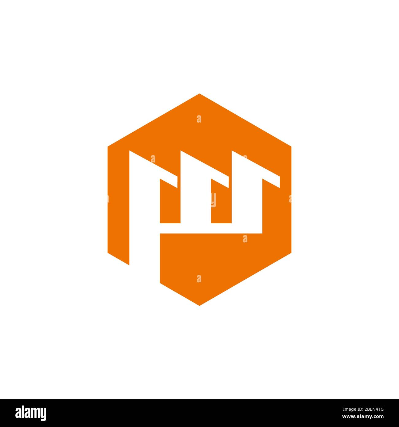 letter pm abstract hexagonal geometric symbol logo vector Stock Vector ...