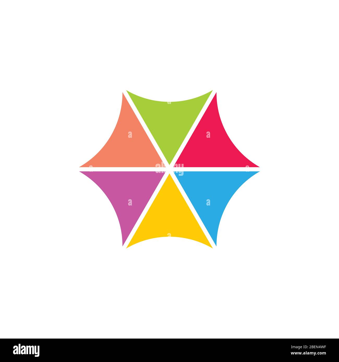 colorful arrow geometric swirl triangle logo vector Stock Vector Image ...