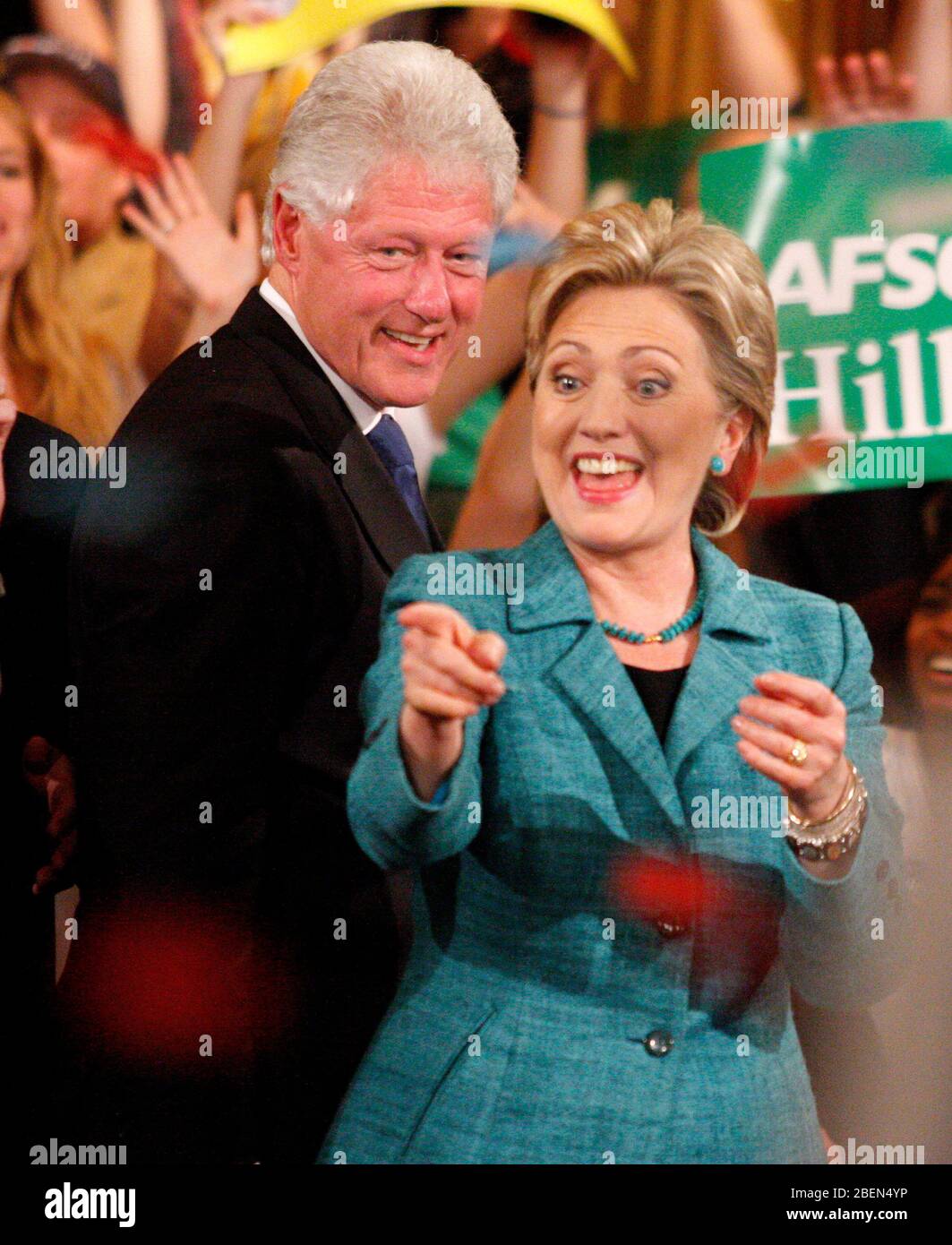 Bill Clinton and Hillary Clinton pictured at Hillary Clinton ...