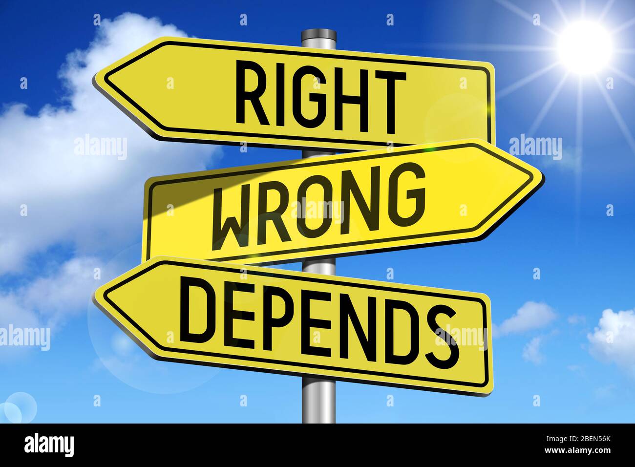 Choice concept - yellow roadsign Stock Photo - Alamy Choice concept - yellow roadsign Stock Photo - Alamy