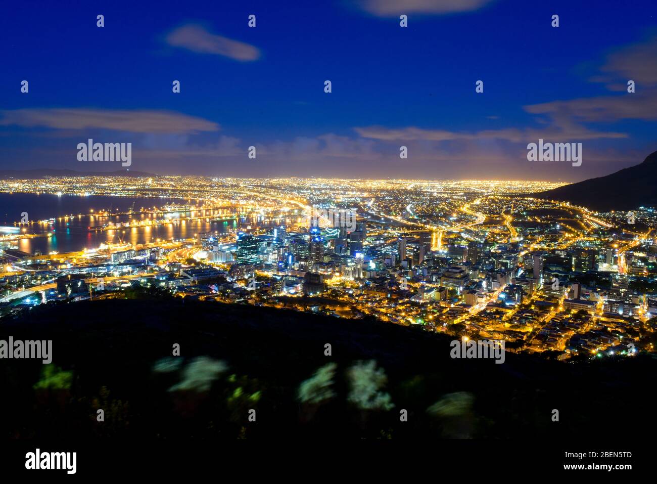 View From Table Mountain At Night