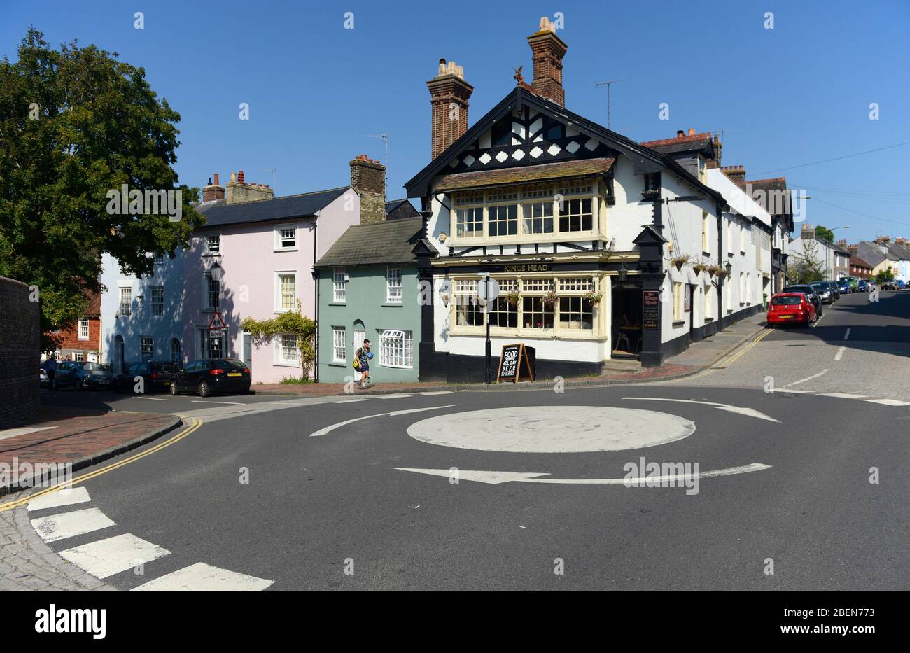 A pub by a mini roundabout in Lewes, East Sussex, UK Stock Photo - Alamy