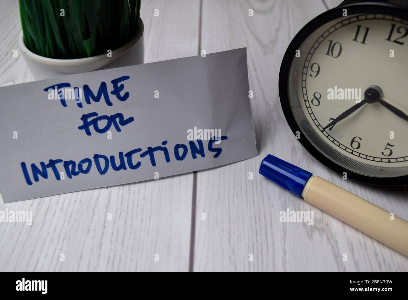 Time For Introductions write on sticky notes isolated on Office Desk ...