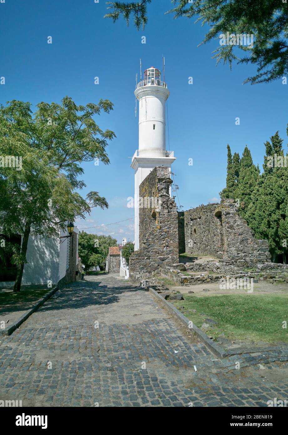 old Lighthouse in Colonia del Sacramento Stock Photo - Alamy