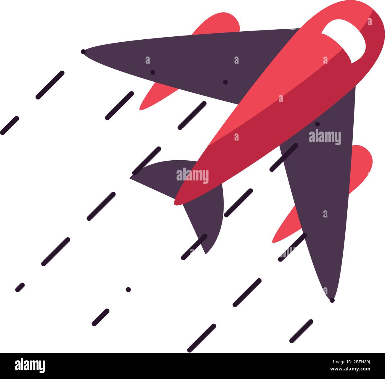 airplane flying fast icon, flat style vector illustration Stock Vector ...