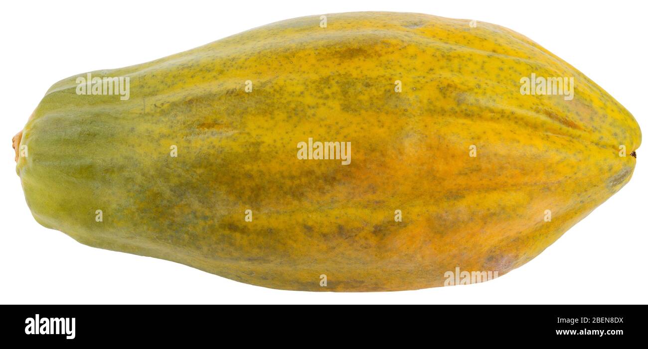 Whole papaya isolated on white Whole juicy papaya fruit isolated on ...