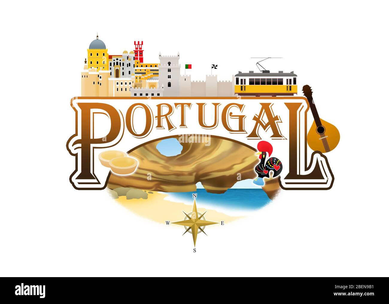 Benagil beach cave Cut Out Stock Images & Pictures - Alamy