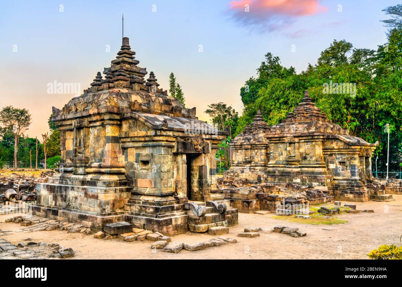 Candi Plaosan Kidul, a Buddhist temple at Prambanan in Indonesia Stock ...