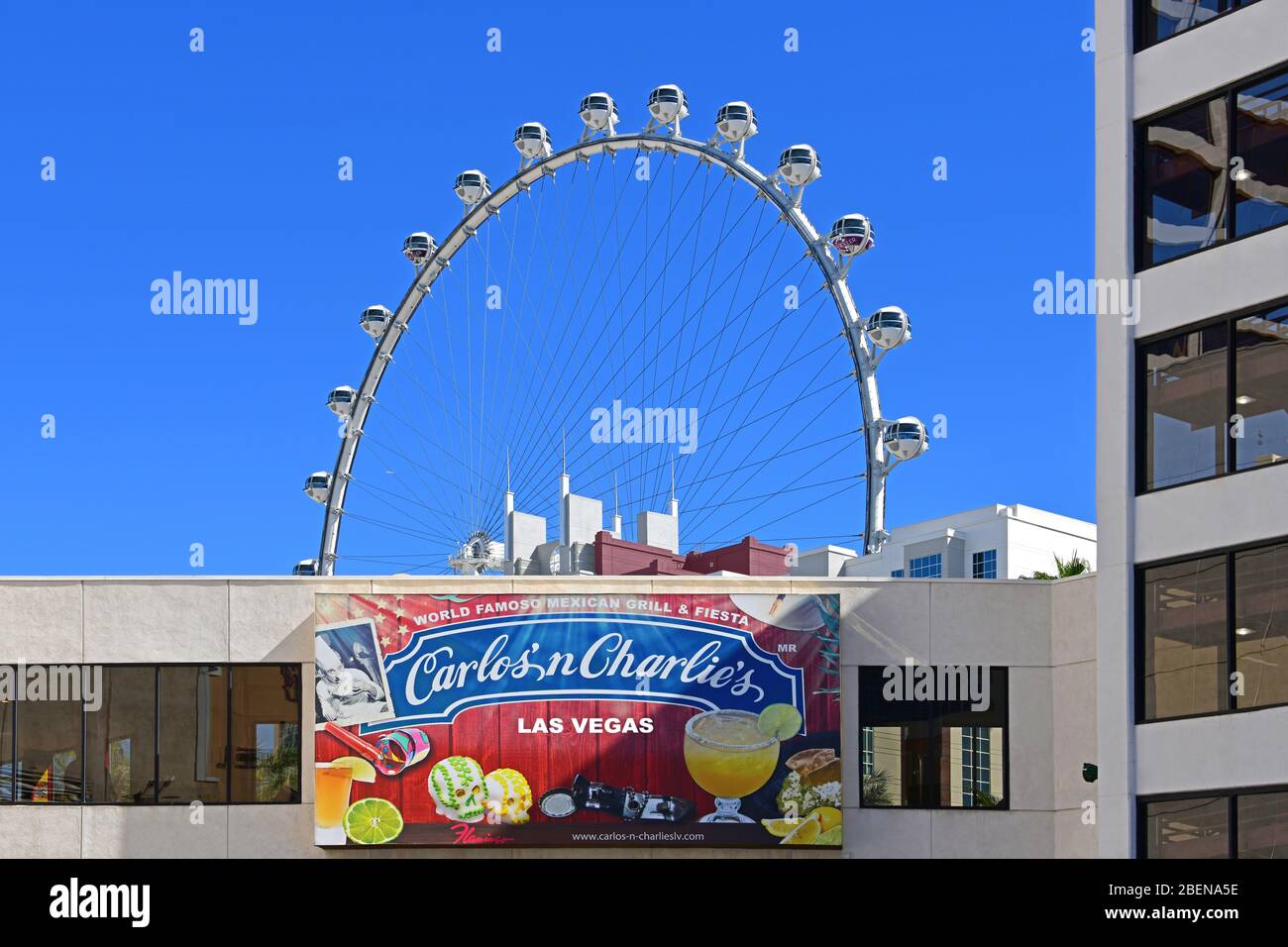 Las Vegas NV, USA 9-30-18 Front view of the Flamingo Las Vegas hotel ...