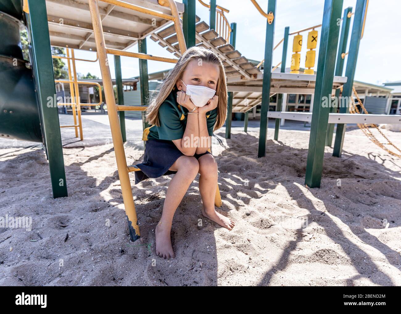 Sad boy playground isolation hi-res stock photography and images - Alamy